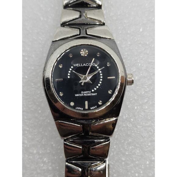 vellaccio | Accessories | Vellaccio Diamond Gem Accent Black Silver Two ...